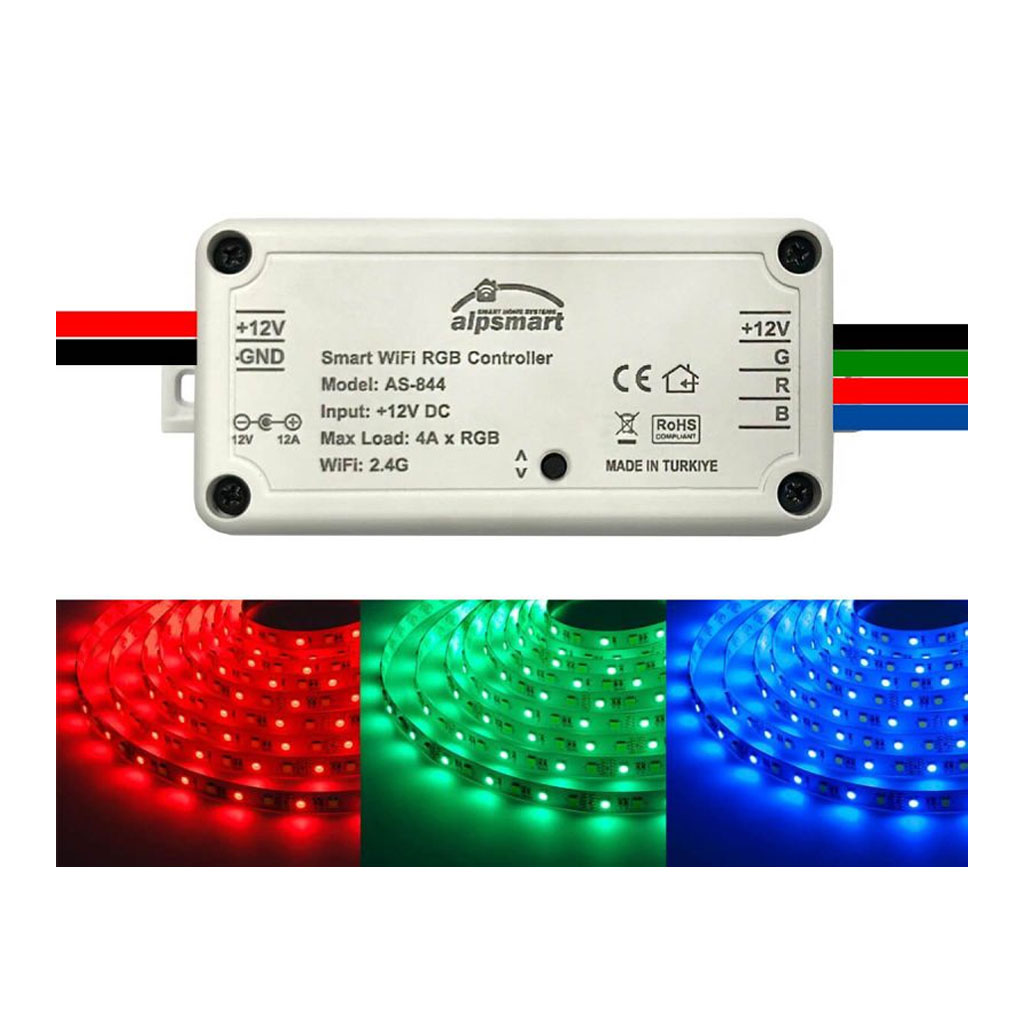 ALPSMART Smart WiFi RGB Led Strip Controller | AS844 – Alpsat Elektronik